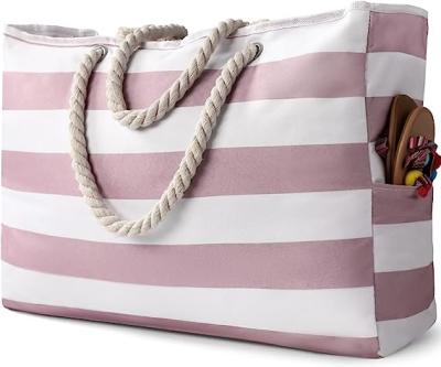 Cina Beach Bag for Women - Large Beach Tote Bag, Waterproof Sandproof Beach Bag with Zipper, Large Swim Pool Beach Tote in vendita