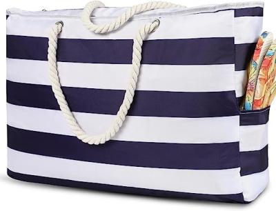 Cina Beach Bag for Women - Large Beach Tote Bag, Waterproof Sandproof Beach Bag with Zipper, Large Swim Pool Beach Tote in vendita