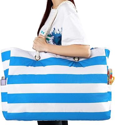 Cina Beach Bag for Women - Large Beach Tote Bag, Waterproof Sandproof Beach Bag with Zipper, Large Swim Pool Beach Tote in vendita