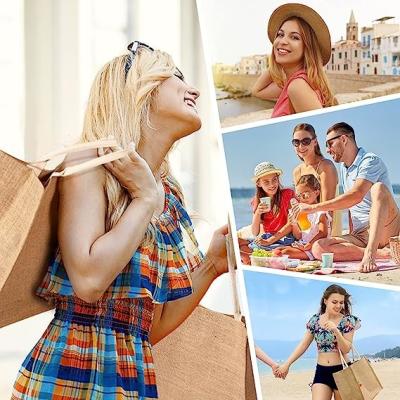 Cina Beach Bag, Large Beach Bag For Women, Woven Straw Beach Tote Bag Waterproof, Weaving Swim Gym Shopping Travel Bag in vendita