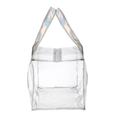 Cina Tote Bag for Women Clear Gym Bag PVC Beach Bag Sports Duffel Bag with Durable Metal Zipper (One Clear Bag) in vendita