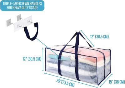 Cina Le grandi chiare borse commoventi extra resistenti W/Backpack attacca le forti maniglie & chiusure lampo, totalizzatori di stoccaggio per economia di spazio in vendita