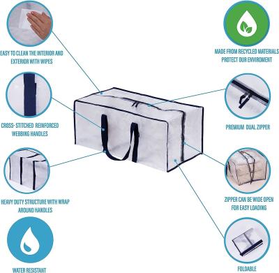 Cina Le grandi chiare borse commoventi extra resistenti W/Backpack attacca le forti maniglie & chiusure lampo, totalizzatori di stoccaggio per economia di spazio in vendita