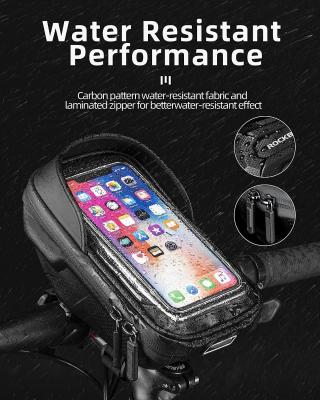 Cina Bike Phone Mount Bag Bike Front Frame Handlebar Bag Waterproof Bike Phone Holder Case Bicycle Accessories Pouch in vendita
