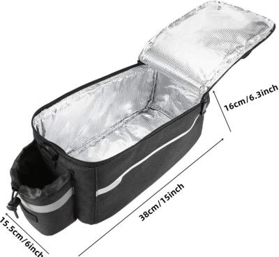 Cina Bike Rear Rack Bag 10L Insulated Bike Trunk Cooler Reflective Bicycle Rear Seat Cargo Bag Water Resistant Bike in vendita