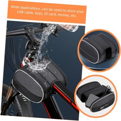 Cina Bike Phone Front Frame Bag Waterproof Bicycle Handlebar Bag With Touch Screen Cell Phone Case Holder Cycling Storage in vendita
