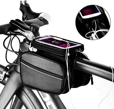 Cina Bike Phone Front Frame Bag Waterproof Bicycle Handlebar Bag With Touch Screen Cell Phone Case Holder Cycling Storage in vendita