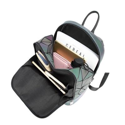 Cina Cool Luminous Personality Fashion Laser Color-Changing Shoulder Student White-Collar Travel Backpack in vendita