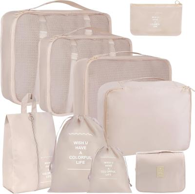 Cina Travel Luggage Packing Organizers With Laundry Bag, Compression Storage Shoe Bag, Makeup Bag, Clothing Underwear Bag in vendita