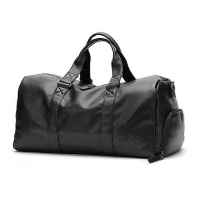 Cina Custom Logo Luxury Designer PU Leather Gym Sport Duffle Bag with Shoe Compartment Weekender Travel Bags for Men in vendita