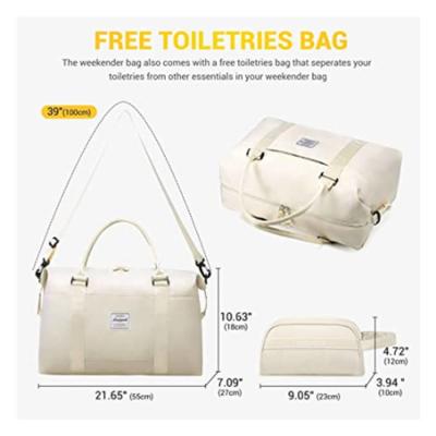 Cina Customized Water Proof Travel Luggage Gym Tote Bag Carry On Overnight Sport Yoga Duffel Bag With Cosmetic Storage Bag in vendita
