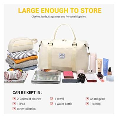 Cina Customized Waterproof Travel Duffel Bag Set with Toiletry Carry On Weekender Sport Gym Bag with Wet Pocket in vendita