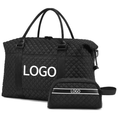 Cina Customized Water Proof Travel Luggage Gym Tote Bag Carry On Overnight Sport Yoga Duffel Bag With Cosmetic Storage Bag in vendita