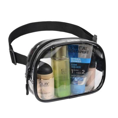 Cina Fashion Square Mini Transparent Colored Triple Zipper Small Clear Purse Fanny Bags Waist Pouch in vendita