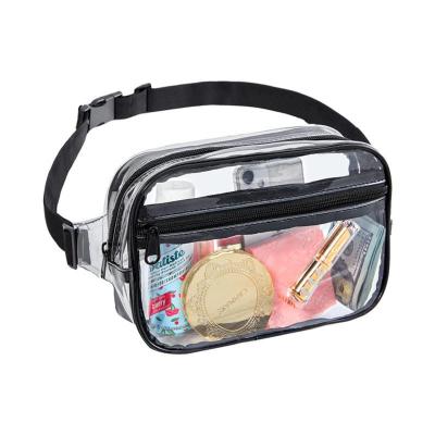 Cina Custom New Design Sports Running Outdoor Bum Waist Belt Bag Travel Portable PVC Clear Fanny Pack Waist Bag in vendita