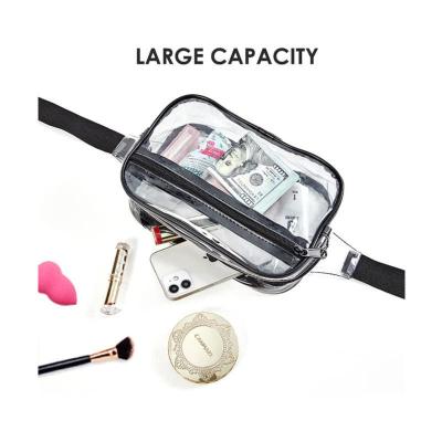 Cina Custom New Design Sports Running Outdoor Bum Waist Belt Bag Travel Portable PVC Clear Fanny Pack Waist Bag in vendita