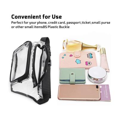 Cina Clear Pvc Crossbody Mobile Phone Storage Bag Transparent Belt Waist Bag Chest Pouch Wallet Purse And Handbags in vendita