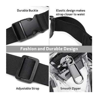 Cina Clear Pvc Crossbody Mobile Phone Storage Bag Transparent Belt Waist Bag Chest Pouch Wallet Purse And Handbags in vendita