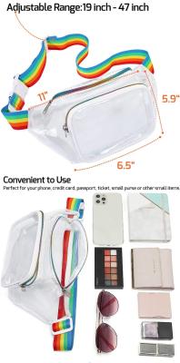 Cina Clear Pvc Crossbody Mobile Phone Storage Bag Transparent Belt Waist Bag Chest Pouch Wallet Purse And Handbags in vendita
