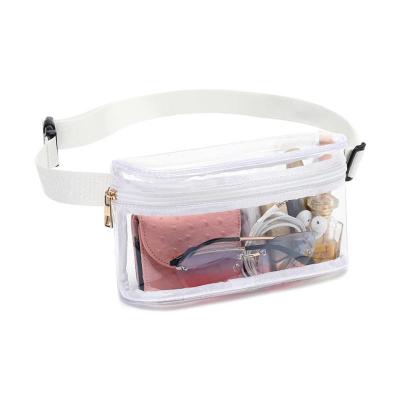 Cina Customized Stadium Approved Clear Belt Bag Fanny Pack for Women Waterproof Clear Waist Bag for Sports Travel in vendita