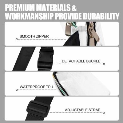 Cina Personalized Clear Purses Belly Fanny Pack See Through Waist Pouch Bag Transparent Women Fanny Pack Waist Bag in vendita