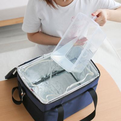 Cina Big Square Camping Thermal Cooler Bag wIth Shoulder Strap Waterproof Oxford Cloth Cooler Lunch Box Bag in vendita