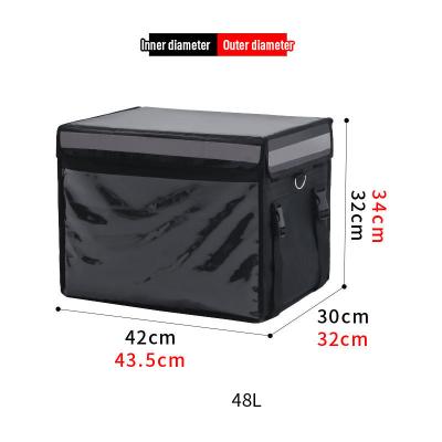 Cina 62L Extra Large Cooler Bag Car Ice Pack Insulated Thermal Lunch Pizza Bag Fresh Food Delivery Container Refrigerator Bag in vendita