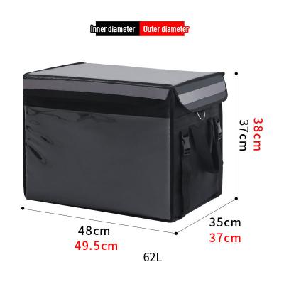 Cina 62L Extra Large Cooler Bag Car Ice Pack Insulated Thermal Lunch Pizza Bag Fresh Food Delivery Container Refrigerator Bag in vendita