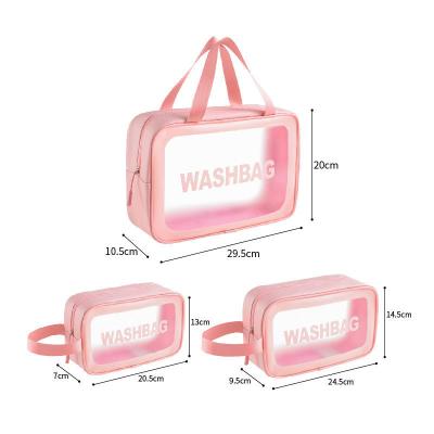 Cina Women Transparent Waterproof Makeup Bag Portable Travel Wash Storage Pouch Large Capacity Organizer Beauty Case in vendita