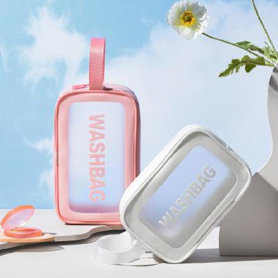 Cina Women Transparent Waterproof Makeup Bag Portable Travel Wash Storage Pouch Large Capacity Organizer Beauty Case in vendita