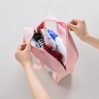 Cina Women Transparent Waterproof Makeup Bag Portable Travel Wash Storage Pouch Large Capacity Organizer Beauty Case in vendita