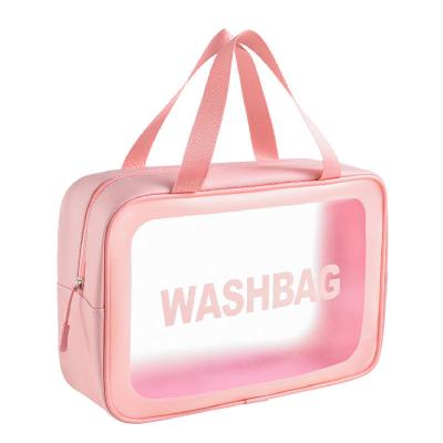 Cina Women Transparent Waterproof Makeup Bag Portable Travel Wash Storage Pouch Large Capacity Organizer Beauty Case in vendita