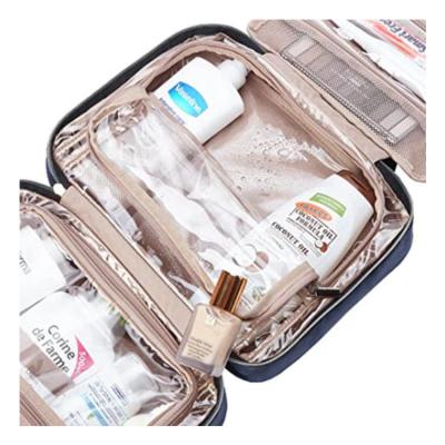 Cina Custom Logo Foldable Portable Storage Pink Cosmetic Bags Makeup Organizer Travel Hanging Toiletry Bag in vendita