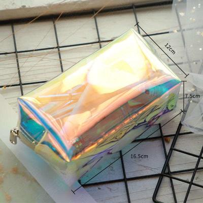 Cina Biodegradable Traincase Travel Artist Women'S Holographic Cosmetic Bags For Makeup Branded Dropshipping Customisable in vendita