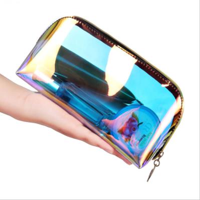 Cina Biodegradable Traincase Travel Artist Women'S Holographic Cosmetic Bags For Makeup Branded Dropshipping Customisable in vendita