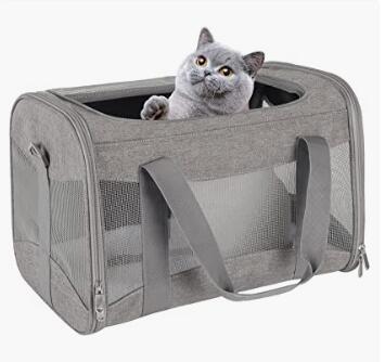 China Dog Cat Carrier Airline Approved Pet Carrier Expandable Soft Sided Dog Travel Carrier Bag Dog Saddle Bag Pack for sale