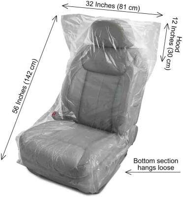China Disposable Seat Covers, Car Disposable Universal Pla Seat Covers for Airplane Seats, Salon Chairs, Restaurant Seat for sale
