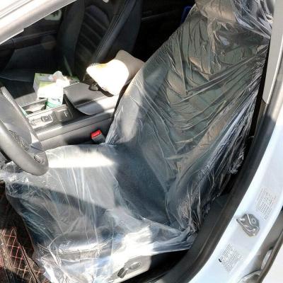 China Disposable Seat Covers, Car Disposable Universal Pla Seat Covers for Airplane Seats, Salon Chairs, Restaurant Seat for sale