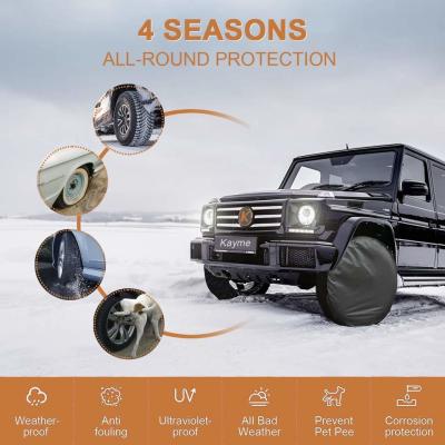 중국 17 Inch Spare Tire Cover PVC Leather Waterproofs Dust-Proof Universal Spare Wheel Tire Cover Fit for Jeep,Trailer, 판매용