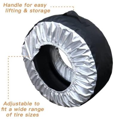 Cina Tire Cover, Seasonal Tire Totes,Polyester Wheel Tires Storage Bags, Waterproof Dustproof Wheel Covers Fit for 16