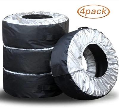 Cina Tire Cover, Seasonal Tire Totes,Polyester Wheel Tires Storage Bags, Waterproof Dustproof Wheel Covers Fit for 16