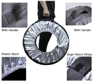 Cina Tire Cover, Seasonal Tire Totes,Polyester Wheel Tires Storage Bags, Waterproof Dustproof Wheel Covers Fit for 16