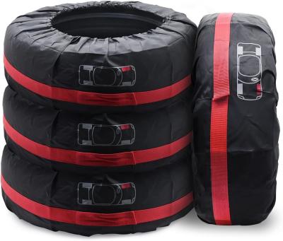 Cina Tire Cover, Seasonal Tire Totes,Polyester Wheel Tires Storage Bags, Waterproof Dustproof Wheel Covers Fit for 16