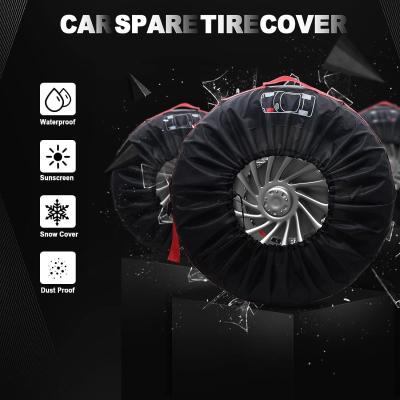 Cina Tire Cover, Seasonal Tire Totes,Polyester Wheel Tires Storage Bags, Waterproof Dustproof Wheel Covers Fit for 16