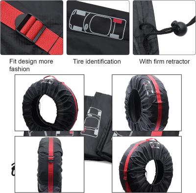Cina Tire Cover, Seasonal Tire Totes,Polyester Wheel Tires Storage Bags, Waterproof Dustproof Wheel Covers Fit for 16