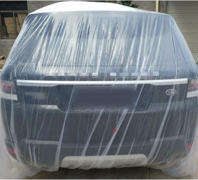 Cina Disposable Car Covers，12.5 x 21.7ft Universal Clear Plastic Car Cover，Disposable Full Exterior Covers Elastic in vendita