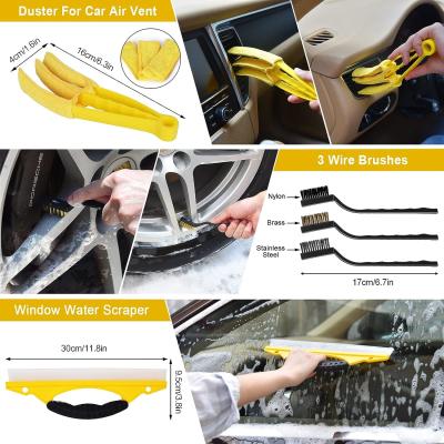 Cina Car Cleaning Tools Kit, Car Detailing Kit, Car Detailing Brush Set with Carry Bag, Auto Drill Brush Car Wash Kit in vendita