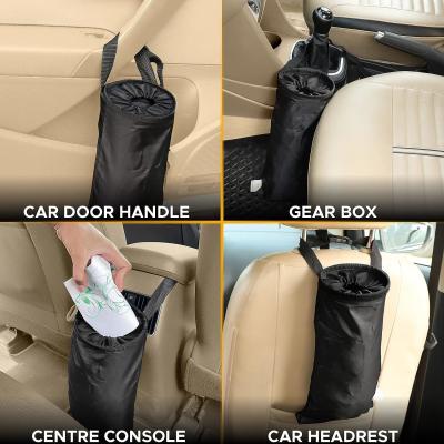 Cina Car Trash Bag Hanging with Elastic Opening & Easy Mount | Auto Garbage Can with Waterproof Oxford Material in vendita