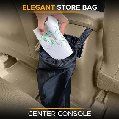 Cina Car Trash Bag Hanging with Elastic Opening & Easy Mount | Auto Garbage Can with Waterproof Oxford Material in vendita