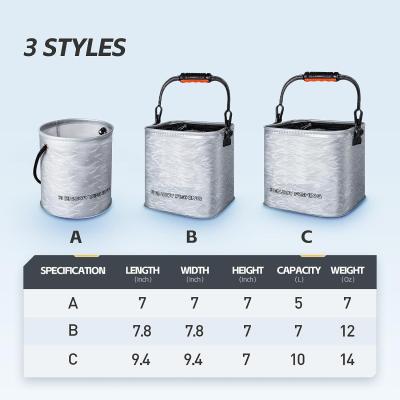 Cina Portable Fishing Water Pail for Camping Traveling Hiking Fishing Boating Gardening with 4.5 Meters Rope in vendita
